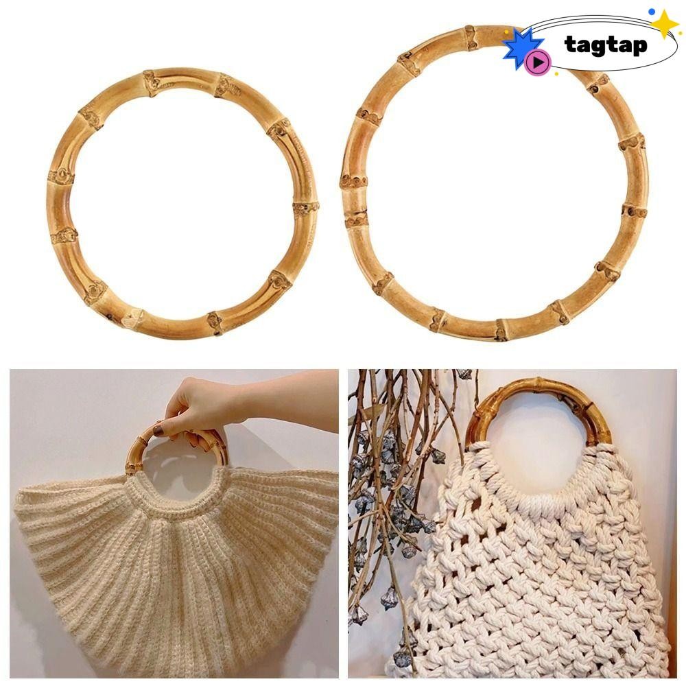 จับกระเป๋าไม้ไผ่ TAGTAP, ที่จับกระเป๋าไม้ไผ่ทรงกลมที่ถอดออกได้, กล่องของขวัญที่จับสายนาฬิกา DIY ...