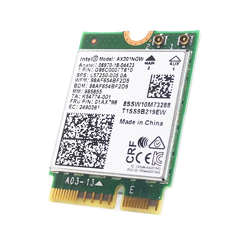 Ax201ngw WIFI6 การ์ดเครือข่ายไร้สาย บลูทูธ 5.1 3000M 2.4G 5G Dual Band ...