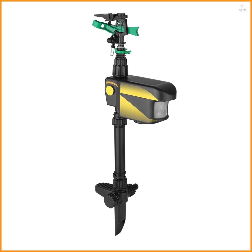 Motion-Activated Sprinkler - Solar Power Animal Repeller with ...