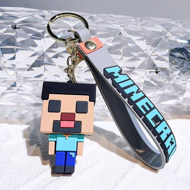 พวงกุญแจ จี้ตุ๊กตา PVC รูป Minecraft น่ารัก | Shopee Thailand