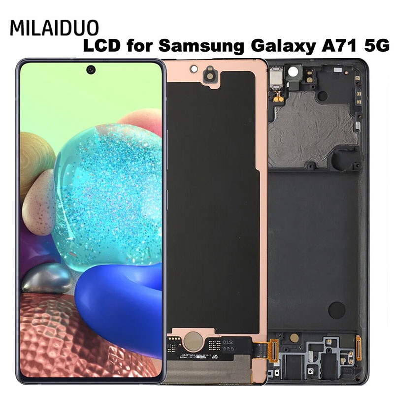 อะไหล่หน้าจอสัมผัส AMOLED TFT LCD 6.7 นิ้ว สําหรับ Samsung Galaxy A716 A71 5G Display A716U SM ...