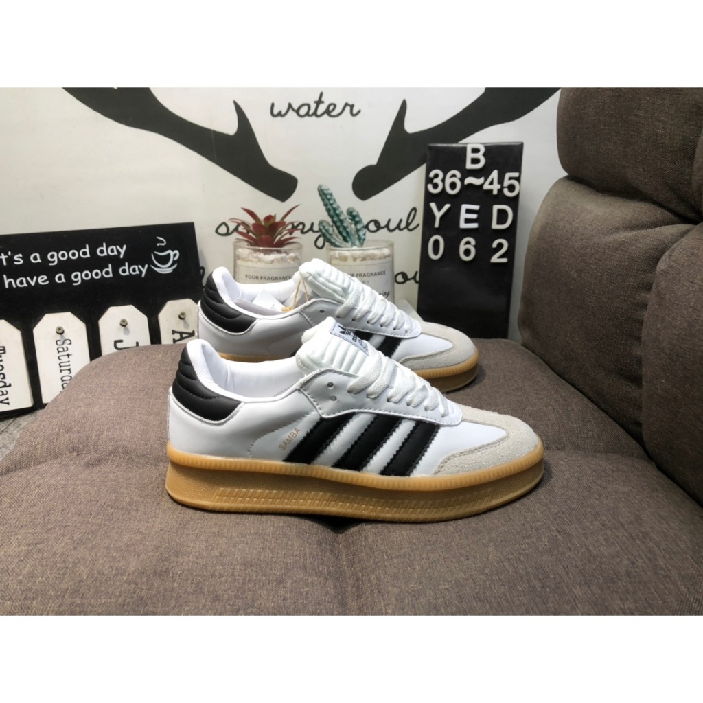 genuine Adidas Originals Samba OG white รองเท้ากีฬาลำลองสำหรับผู้ชาย ...