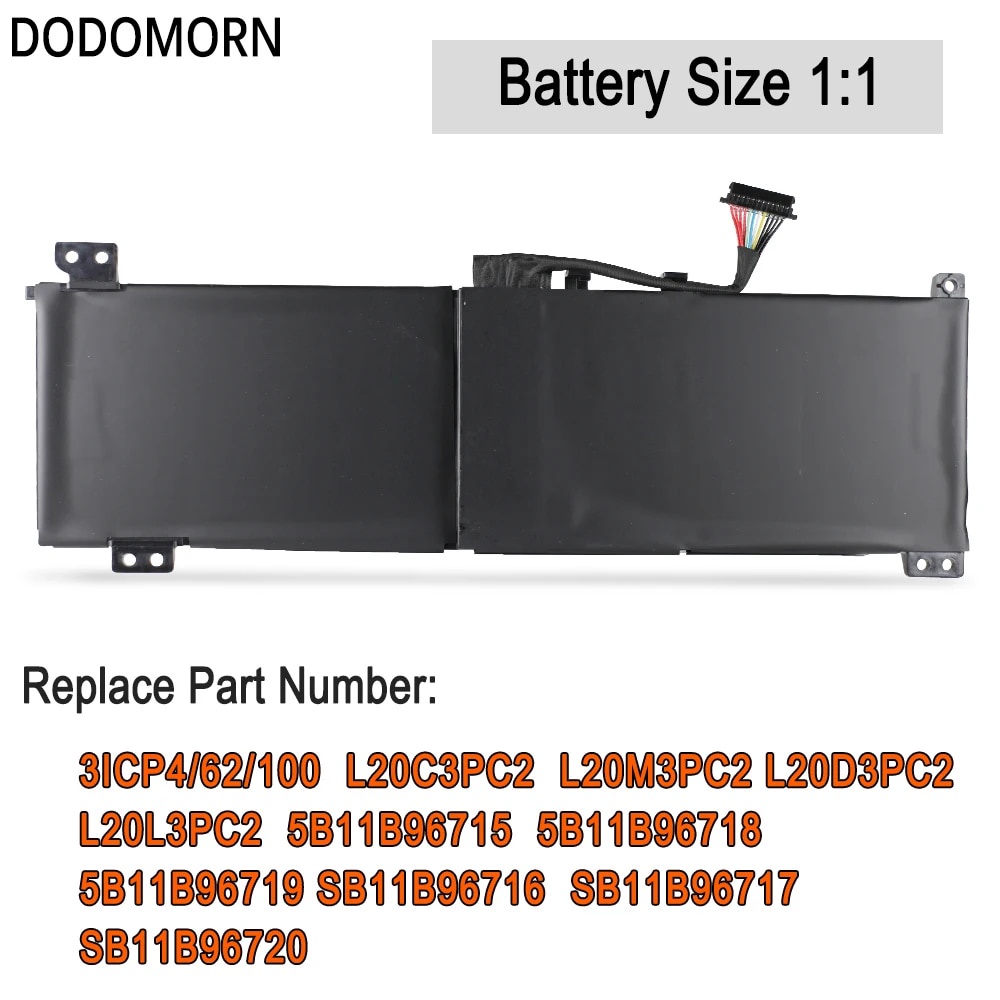 L20C3PC2 L20M3PC2 แบตเตอรี่ For Lenovo Ideapad Gaming 3-15ACH6 Laptop ...