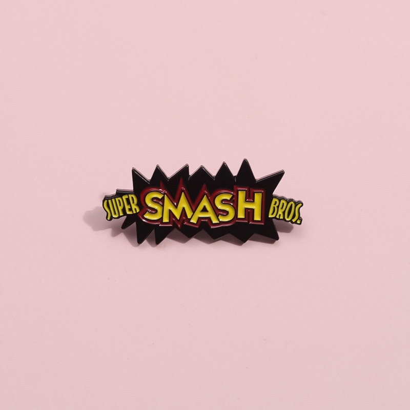 เข็มกลัด รูปโลโก้เกมตลก Super Smash Bros Enamel Pin เครื่องประดับ ...