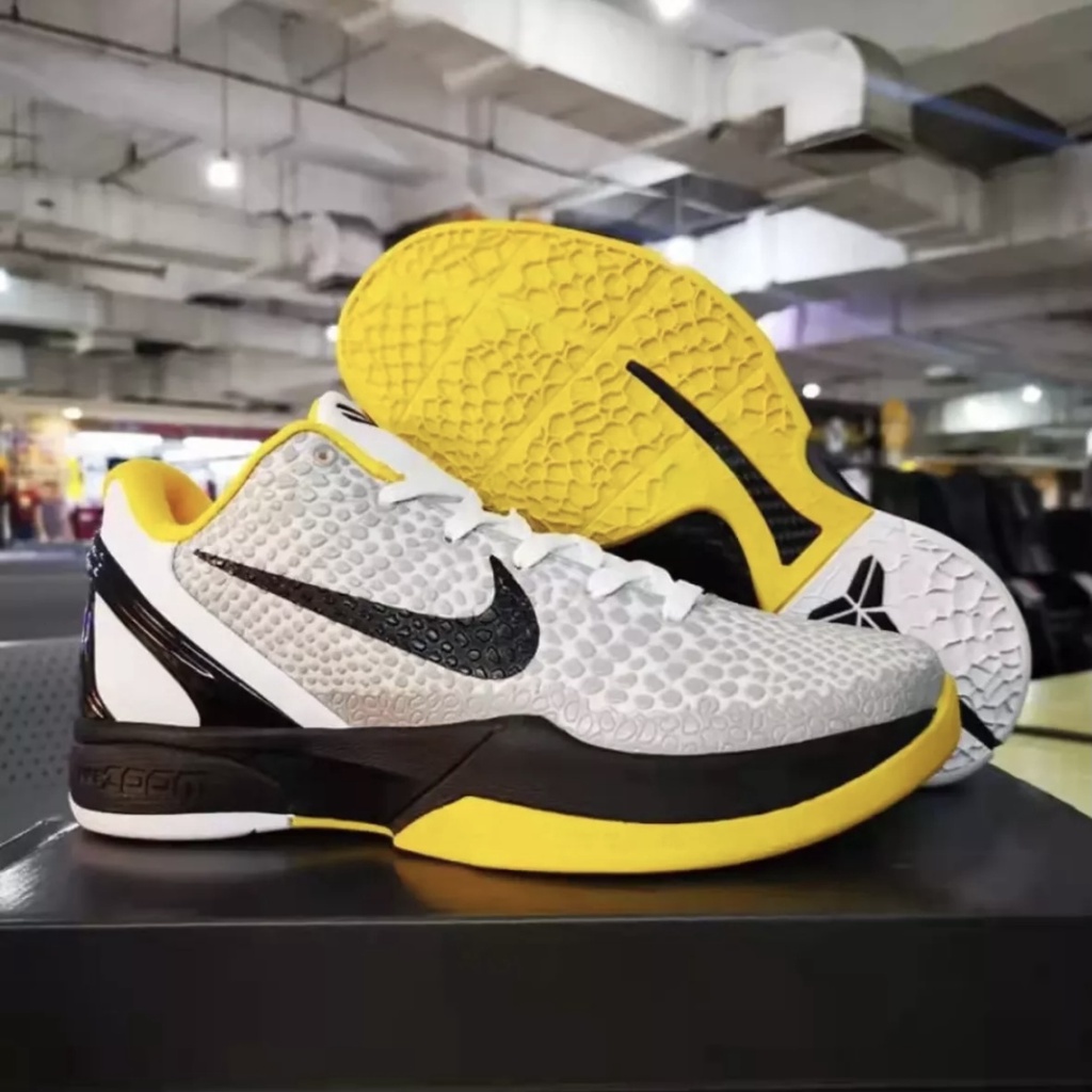 Nike NBA Kobe 6 Protro Mamba Forever White Yellow รองเท้าบาสเก็ตบอล ...