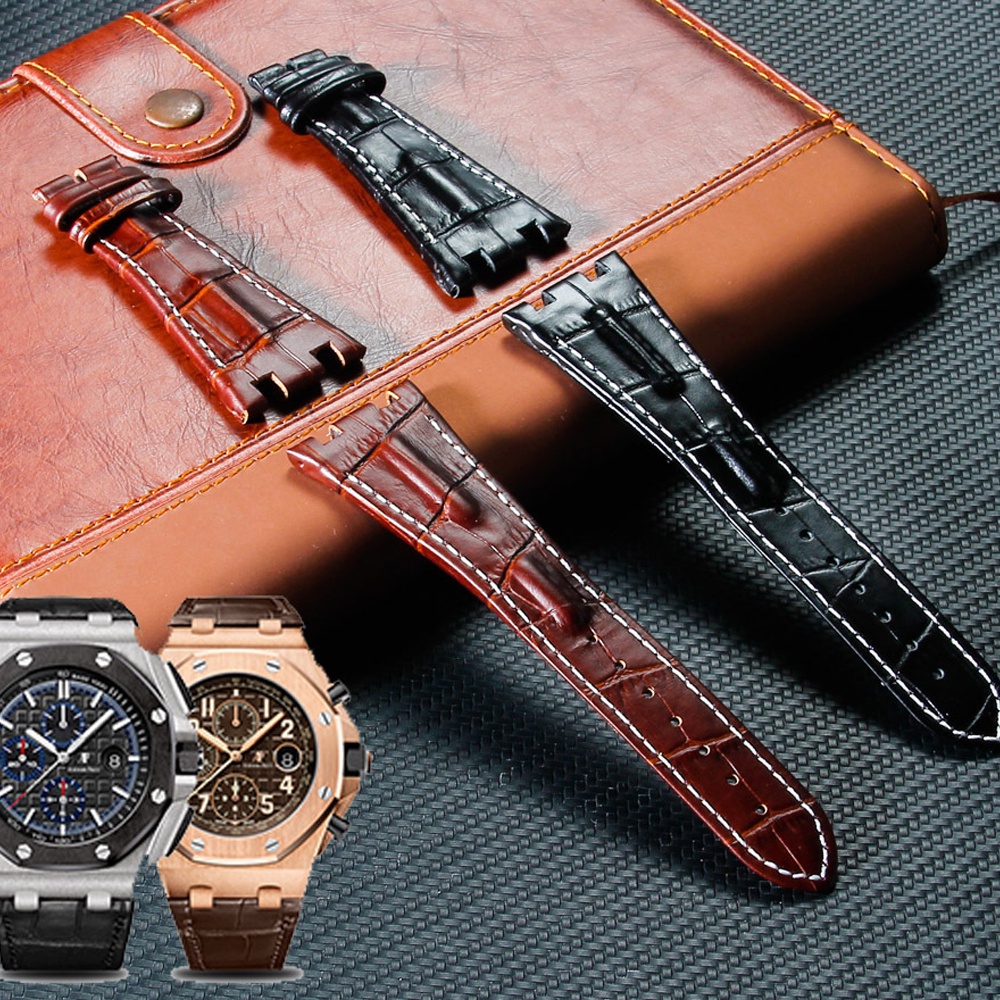สายนาฬิกาข้อมือหนังแท้ 28 มม. แบบเปลี่ยน สําหรับ AP 26470 26133 15703 ...