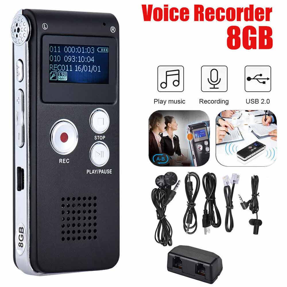 Digital Voice Recorder Dictaphone Audio MP3 Player Sound Voice ...