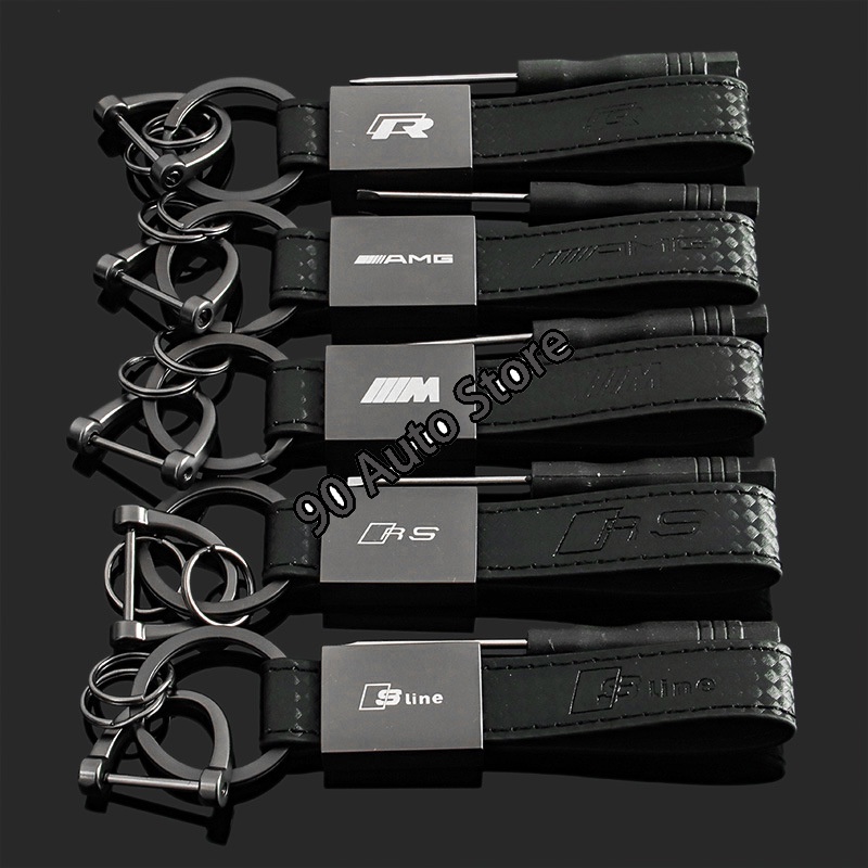 พวงกุญแจหนังแท้ อัลลอย ลายโลโก้ AMG M Power Sline RS R อุปกรณ์เสริม สําหรับรถยนต์ | Shopee Thailand