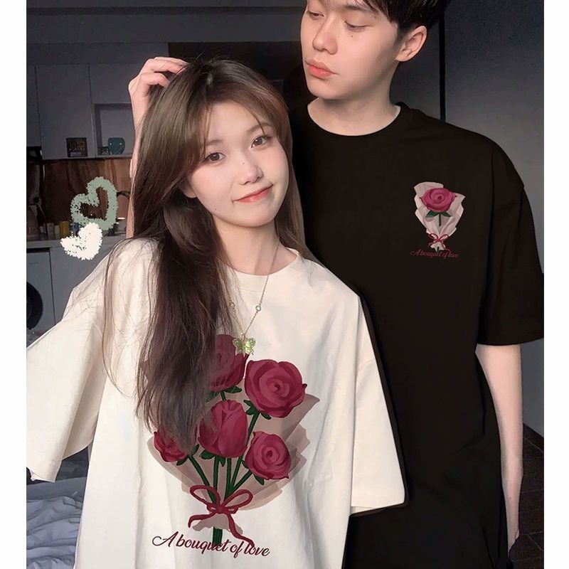 🔥พร้อมส่ง&COD🔥RINA STUDIO [ชุดคู่รัก.ชุดครอบครัว]ชุดฤดูร้อนสำหรับคู่รัก ไฮเอนด์ เสื้อยืดแขนสั้น ...