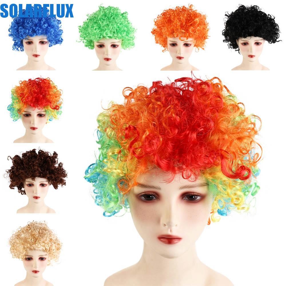 Solarflux วิกผมสังเคราะห์ Rainbow แฟนซี Party Clown Props เด็ก Afro ...