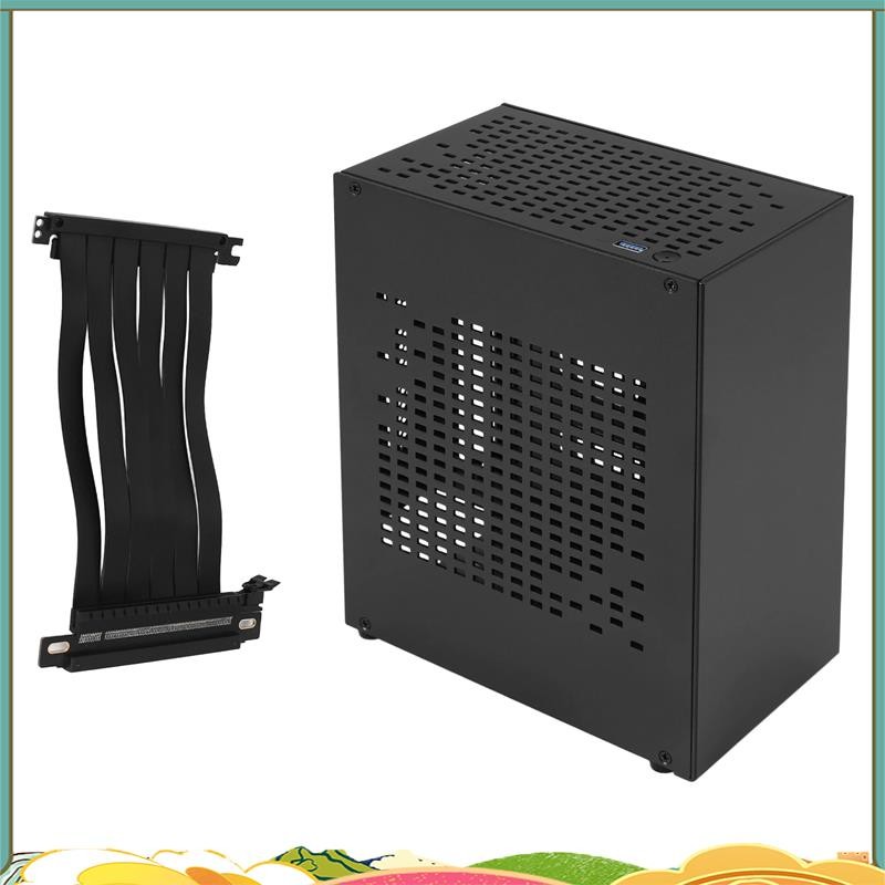 A07 Mini Itx เคสคอมพิวเตอร์แชสซี Htpc Host Case Usb3 0 Itx Enclosure พร้อมสายต่อกราฟิกการ์ด A