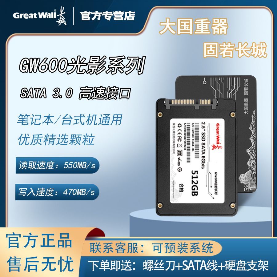 Great Wall ฮาร์ดไดรฟ์โซลิดสเตท 512G 256G 1T สําหรับแล็ปท็อป PS6L ...