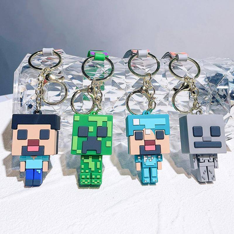 พวงกุญแจ จี้ตุ๊กตา PVC รูป Minecraft น่ารัก | Shopee Thailand