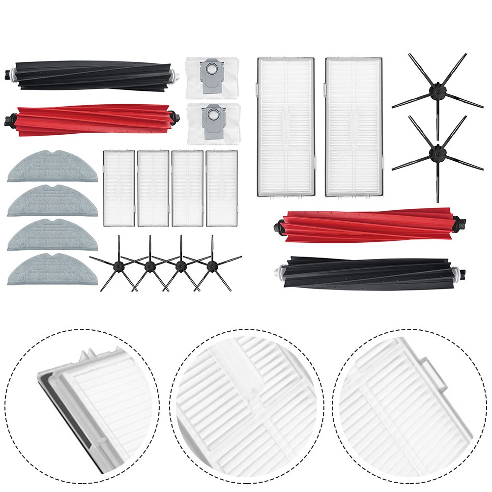 สำหรับ Robo rock S8/Plus/Pro Ultra ลูกกลิ้งสูญญากาศแปรงด้านข้างกรอง Mop ...