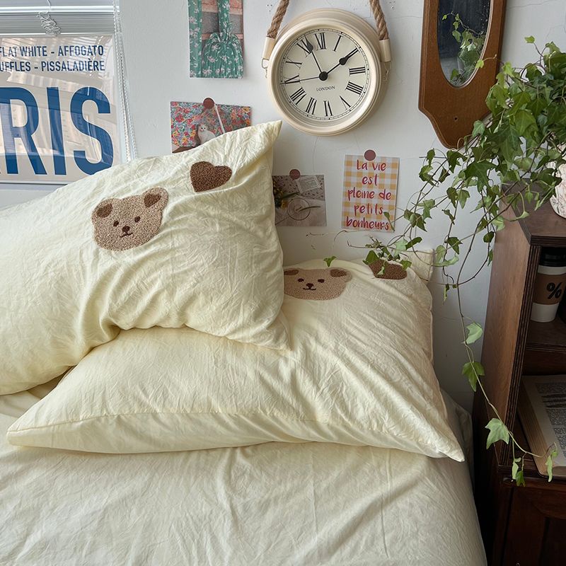 [Ten Beans] กระเป๋า ลายการ์ตูนหมี สีพื้น ขนาด 30 ซม. * 50 ซม. 48 ซม. ...