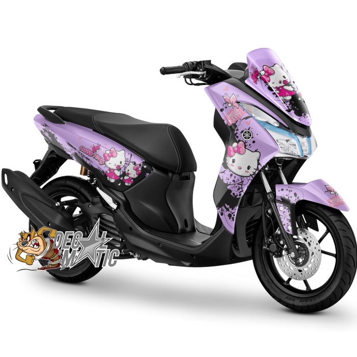 Yamaha lexy สติกเกอร์ แบบเต็มตัว ลาย Hello Kitty 9 สําหรับรถจักรยานยนต์ ...