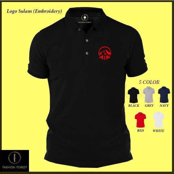 ไมโครไฟเบอร์แห้งเร็ว Jersi Jersey Polo T เสื้อโลโก้ Sulam เย็บปักถัก ...