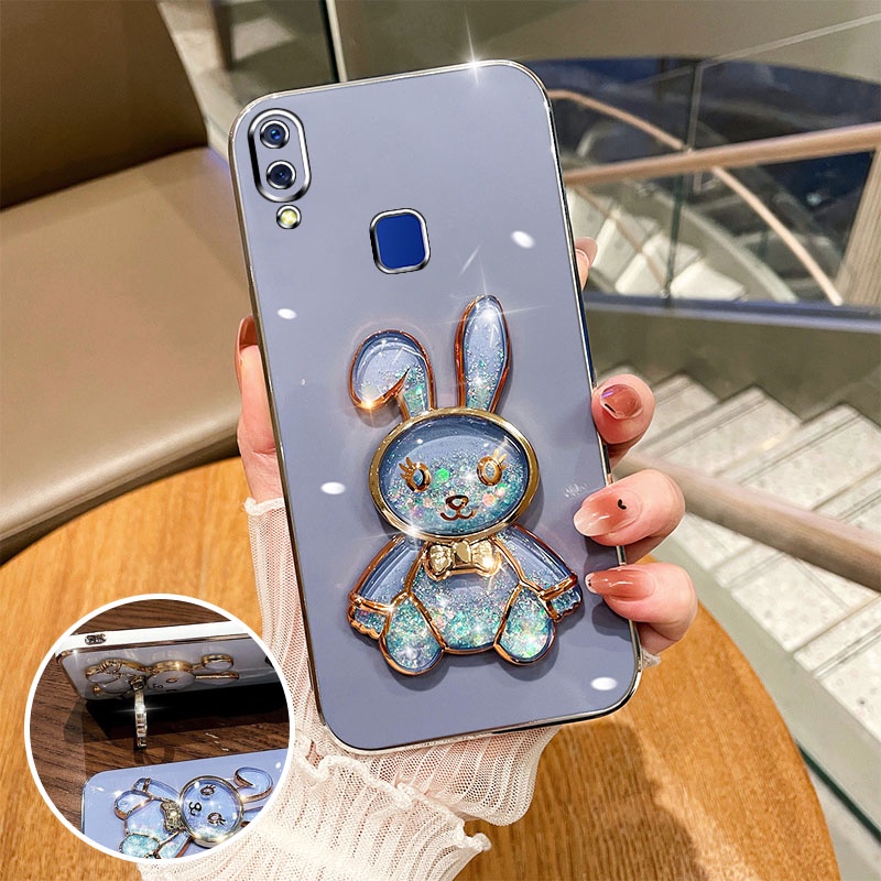 ใหม่ เคสโทรศัพท์มือถือแบบนิ่ม ลายกระต่าย ท้องฟ้ากลางคืน ประดับเลื่อม ...