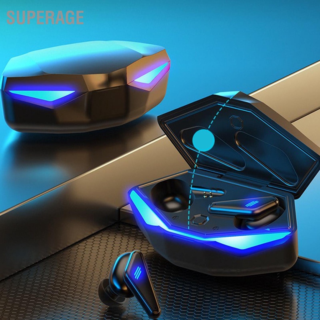 Superage หูฟังเล่นเกม BT K55 หูฟังไร้สายลดเสียงรบกวนสเตอริโอแฝงต่ำพร้อม ...