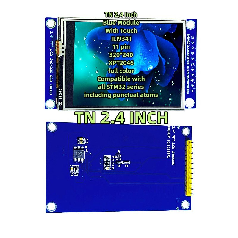 Touch 320*240 Module TN 2.4 Inch LCD With Blue pcbboard XPT2046 ILI9341 ...
