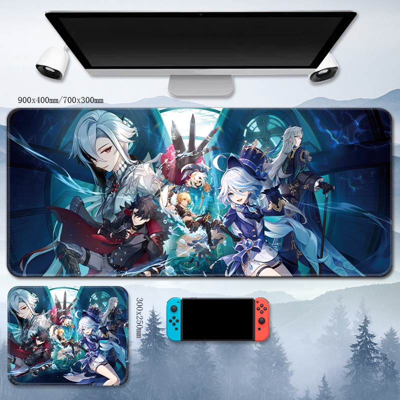 Neuvillette mouse pad Wriothesley computer keyboard pad Genshin Impact ...