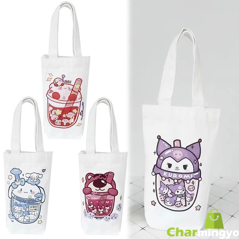 SANRIO กระเป๋าถือ กระเป๋าสะพายไหล่ ผ้าแคนวาส แบบพกพา ลาย Kuromi ...