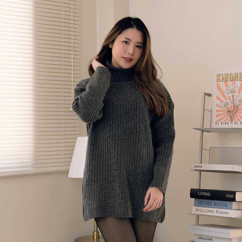 SNOWCOVER - SC143 Iris Sweater เสื้อไหมพรมผสมวูลคอเต่า รุ่นขายดี ผ้าหนาอุ่น สาวตัวเล็กใส่เป็น ...