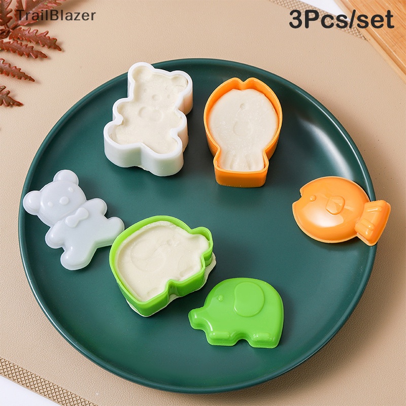 Tbth แม่พิมพ์กดข้าวปั้น ซูชิ รูปการ์ตูนช้าง ปลา หมี DIY 3 ชิ้น ต่อชุด ...