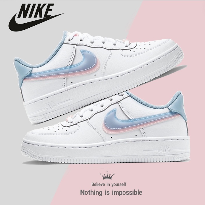 〖ของแท้พิเศษ〗Nike Air Force 1 Low Double Swoosh CW1574-100 รองเท้าวิ่ง ...