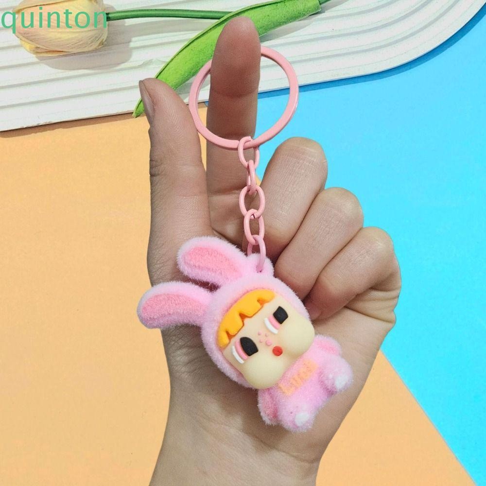 Quinton Flocking Crybaby พวงกุญแจ, ซิลิกาเจล Pvc ตุ๊กตาการ์ตูนพวงกุญแจ ...