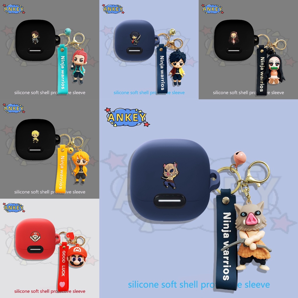 เคสหูฟังซิลิโคน แบบนิ่ม กันน้ํา กันกระแทก พร้อมตะขอ สําหรับ Anker ... เคสหูฟังซิลิโคน แบบนิ่ม กันน้ํา กันกระแทก พร้อมตะขอ สําหรับ Anker ...