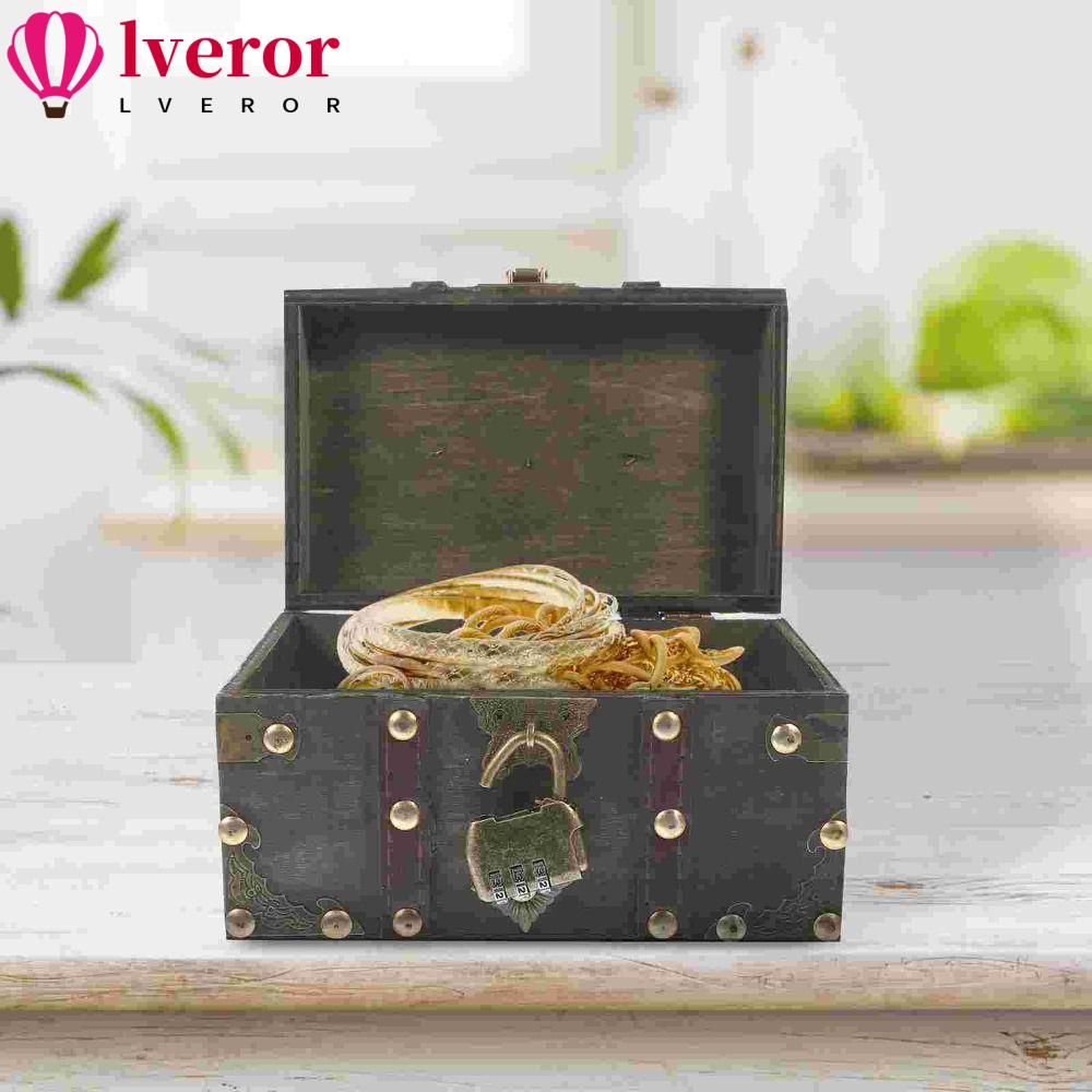 Lveror กล่องเก็บเครื่องประดับ แบบไม้ สไตล์วินเทจ | Shopee Thailand