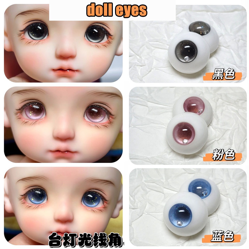 Plaster Eyeball Doll Eyes 10/12/14/16/18mm for 1/4 1/6 1/8 Bjd Ob11 Doll Imitation Glass Eye Diy ...