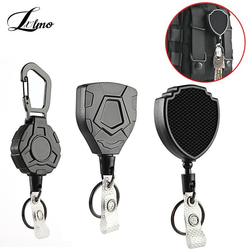 Anti-theft Metal Easy-to-pull Buckle Rope Elastic Keychain Sporty ...