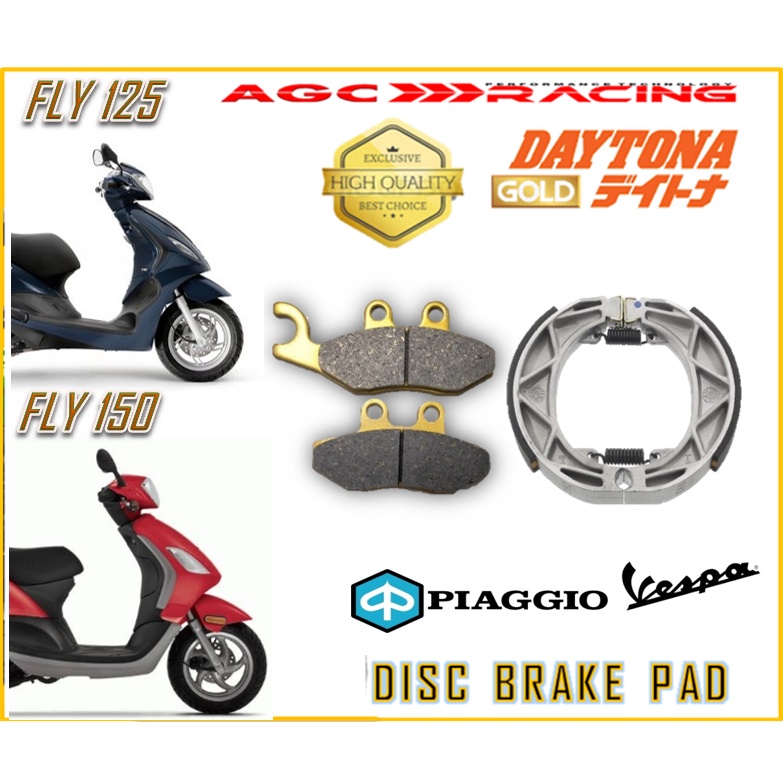 ผ้าเบรคแผ่นดิสก์ PIAGGIO VESPA FLY 125 FLY 125 GOLD QUALITY | Shopee ...