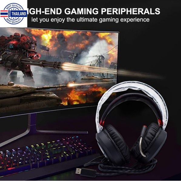 OKER M2 Headphone Black Mamba Gaming Headset 7.1 USB รุ่นM2ต่อ คอม | Shopee Thailand