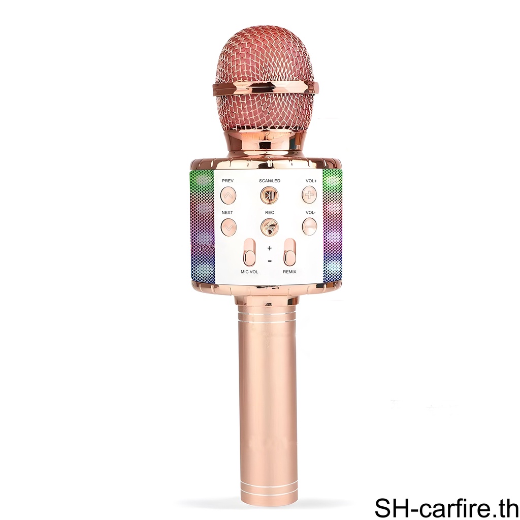 ไมโครโฟนไร้สาย LED WS858L เครื่องเล่นเพลงสเตอริโอ | Shopee Thailand