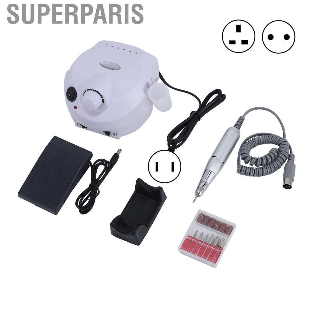 Superparis Toenail Sander Electric Nail Drill File Pedicure Kit ...