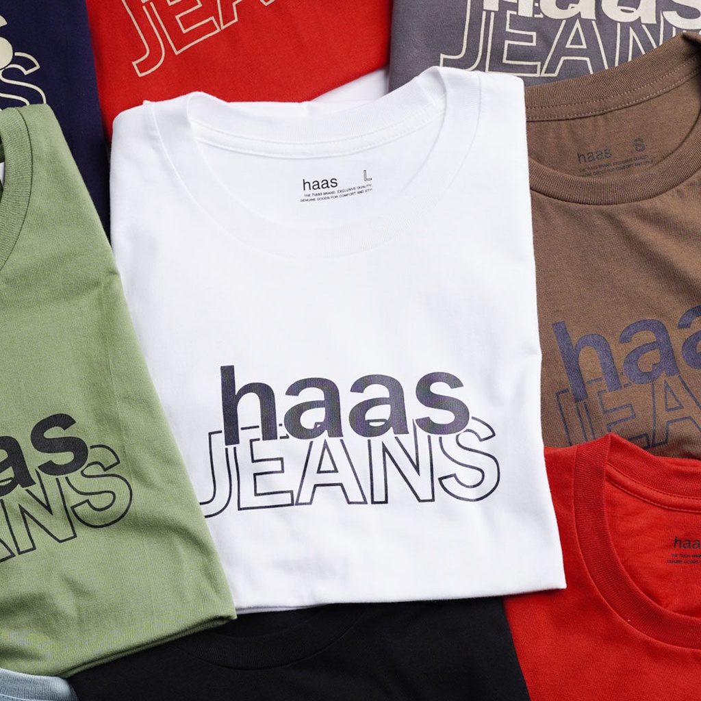 (🔥พร้อมส่ง🔥) haas เสื้อยืดแขนสั้น unisex ผู้ชาย ผู้หญิง ลายสรีน haas ...