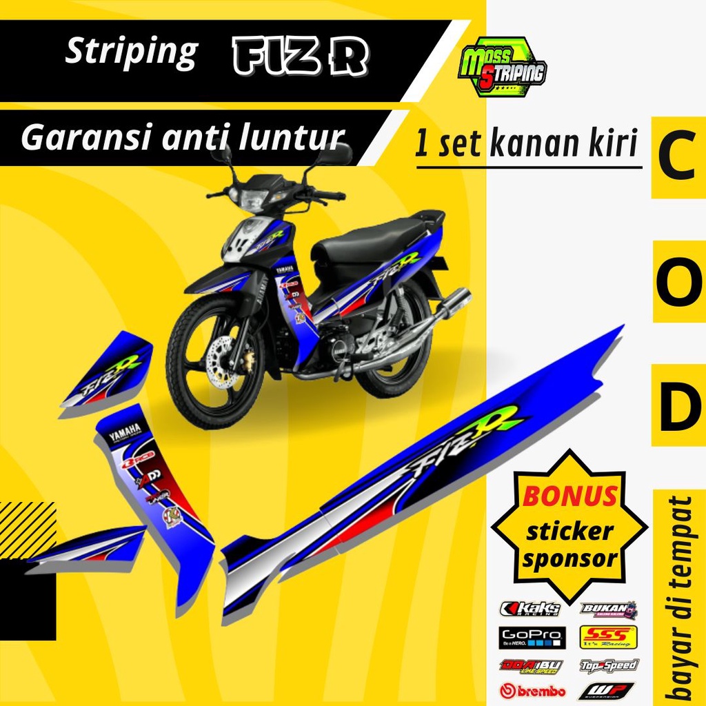 Fiz R, FIZR, FIZ-R สติ๊กเกอร์สติ๊กเกอร์สติ๊กเกอร์มอเตอร์ไซค์เต็มตัวกึ่ง ...