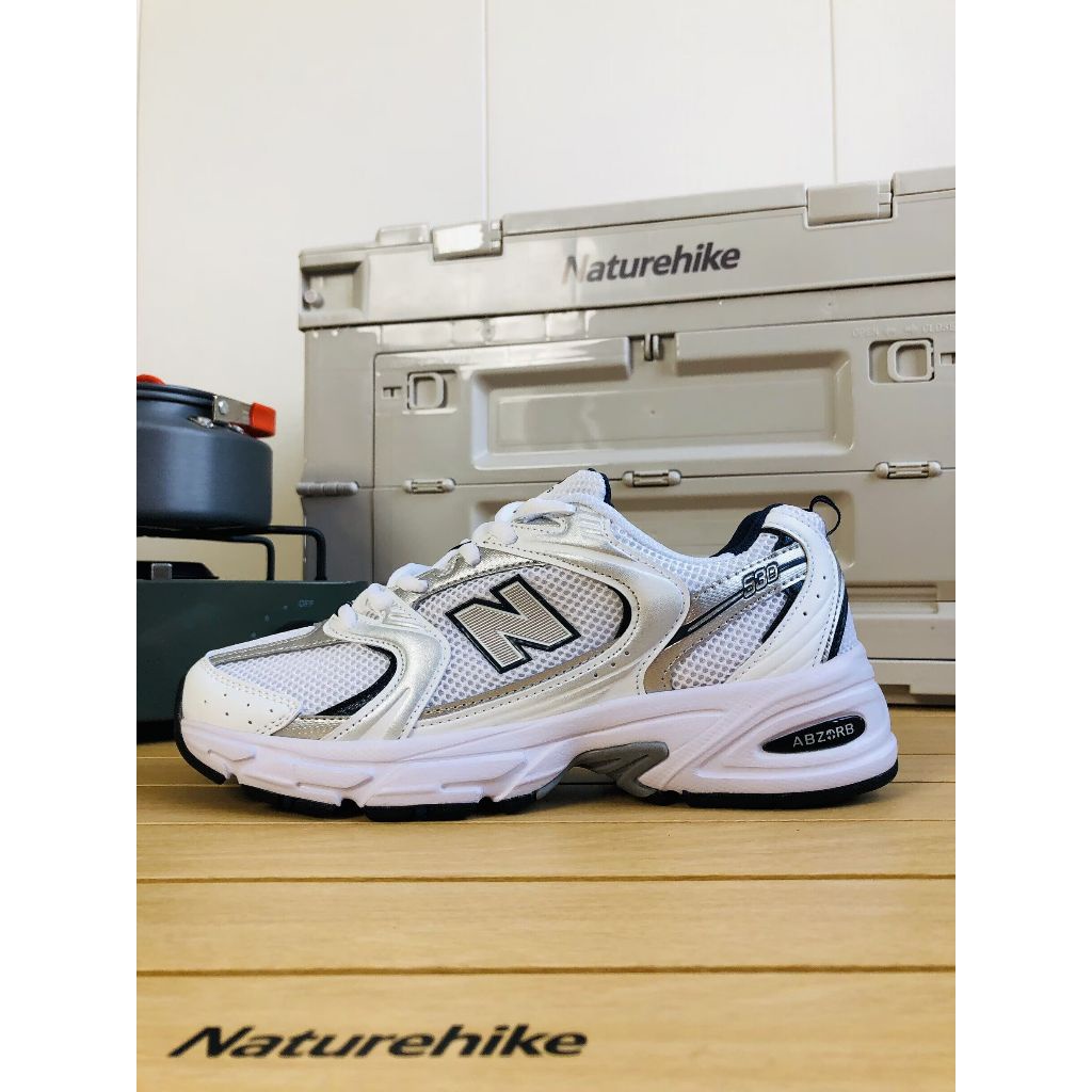 แท้ New Balance NB530 silver การดูดซับแรงกระแทกต่ำวินเทจกีฬารองเท้าวิ่ง ...