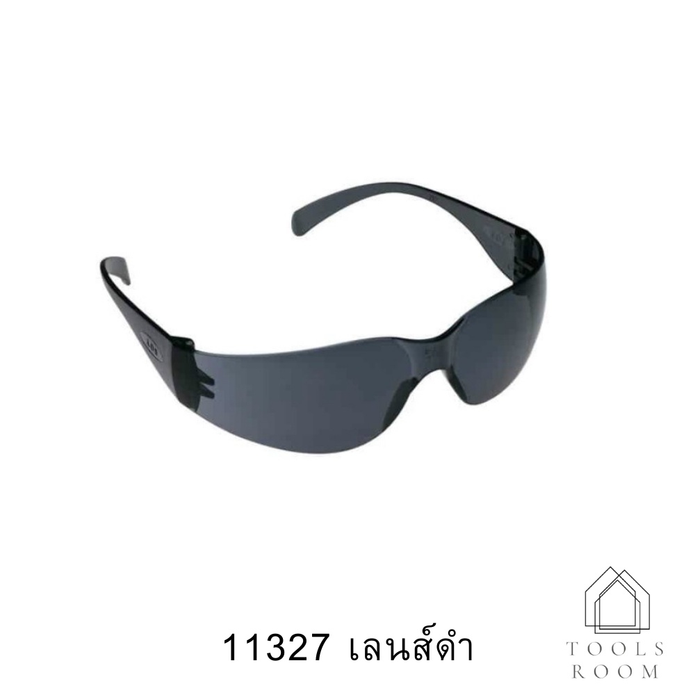3Mแว่นตานิรภัย แว่นตาเซฟตี้ รุ่น 11411 ,11327, 11519,V36 สีชา,V4สีใส ...