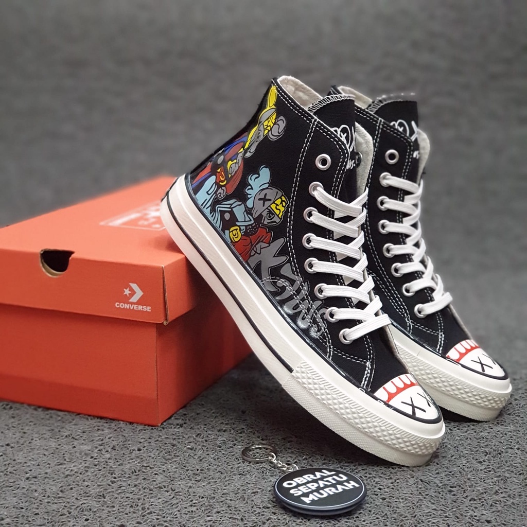 Size 37 38 39 40 41 42 43 44 45/chatral CONVERSE 70S HIGH X KAWS ...