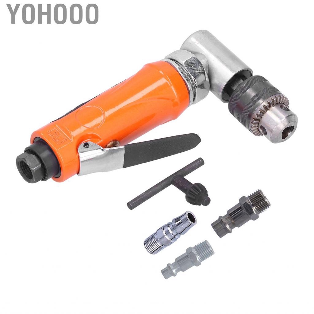 Yohooo Pneumatic Drill Air Right Angle Drilling Machine 6mm for Narrow ...