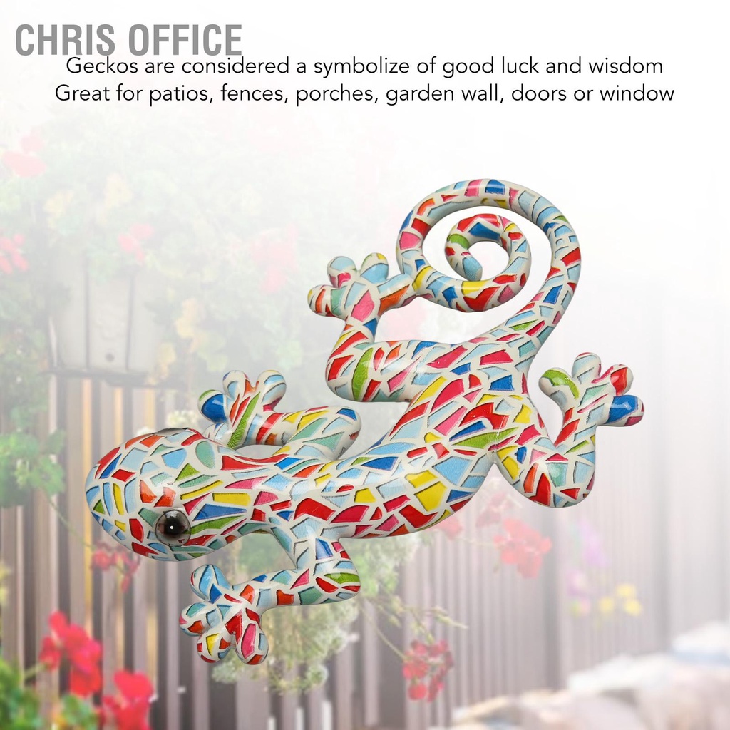 Chris office Gecko Wall Art Decor โชคดีภูมิปัญญามือทาสี Colorfast 3D ...