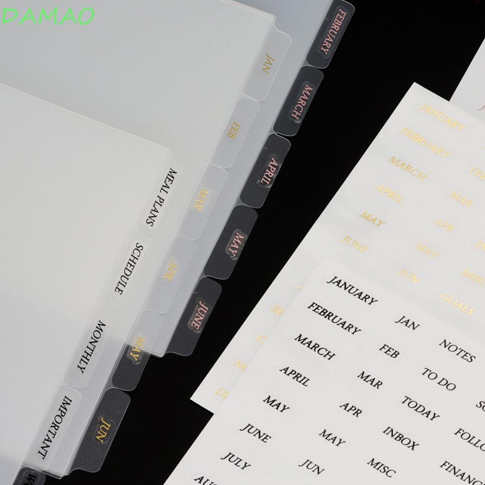 Damao Binder Index Dividers เครื่องเขียนแยกหน้า PVC 6 ชิ้น/12 ชิ้น ...