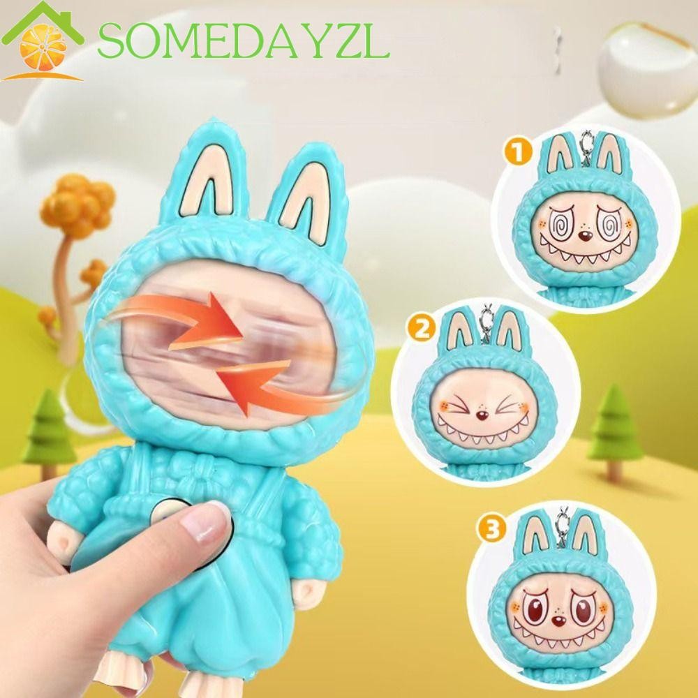 Somedayzl Labubu ตุ๊กตาเปลี่ยนหน้า, พร้อมพวงกุญแจ 3 Facial Labubu Face ...