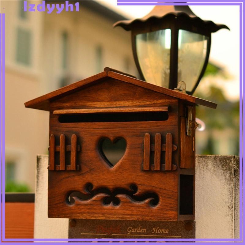 [JoyDIY] Retro ล็อคกล่องจดหมาย Rustic Wall Mount Mail Holder Mail Box ...