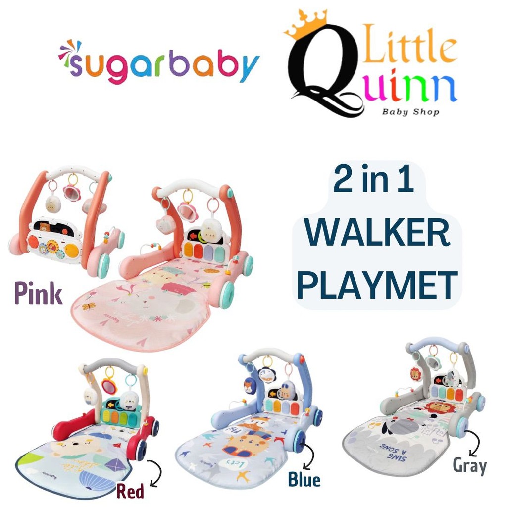 Sugar Baby Play with Me 2in1 Baby Walker&Playmat/Push Walker | Shopee ...