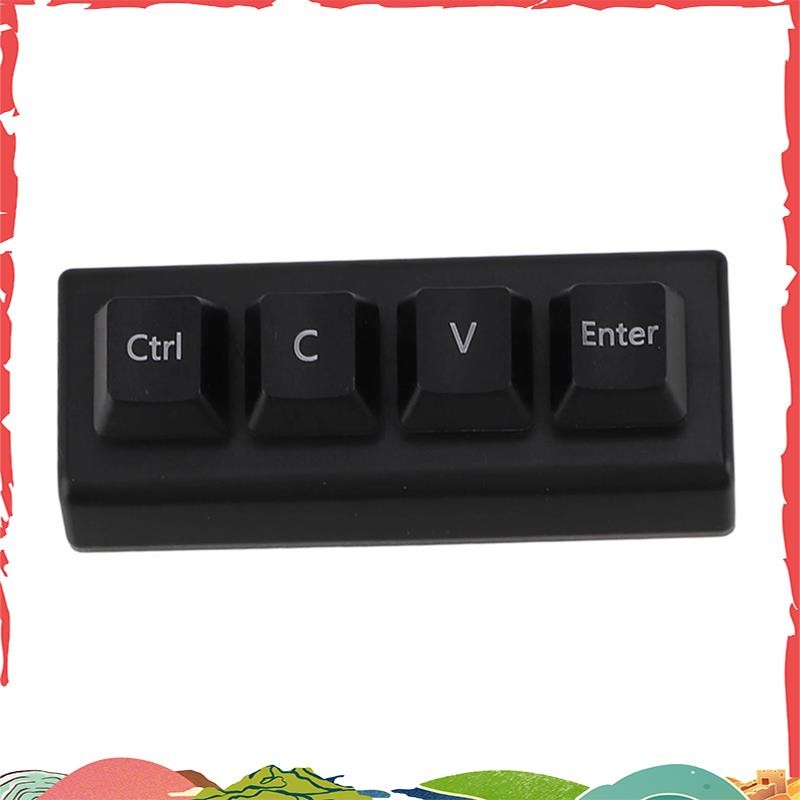 4 คีย์ปุ่มกดโปรแกรมสวิตช์สีแดง Ctrl CV ใส่มินิคีย์บอร์ดรองรับ NKRO ...
